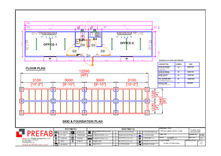 Container Office 02 Room With Toilet & Pantry-1 | PDF | Domestic ...