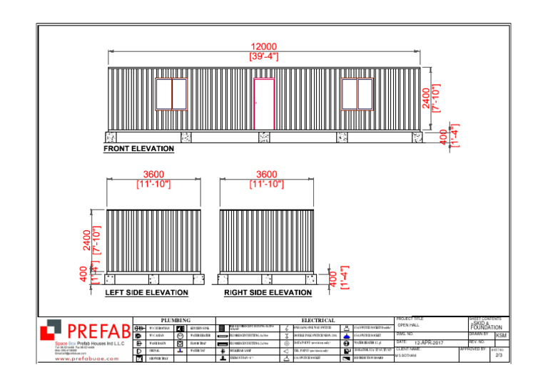 Container Office 02 Room With Toilet & Pantry Elevation | PDF