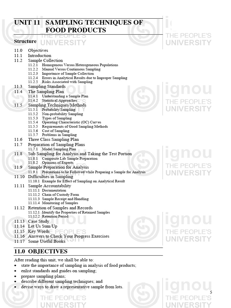 Unit 11 | PDF | Sampling (Statistics) | Meat