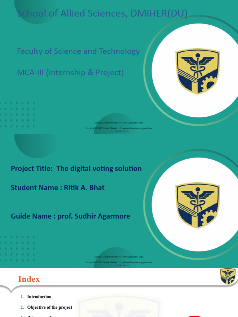 Presentation For Project | PDF | Authentication | Voting