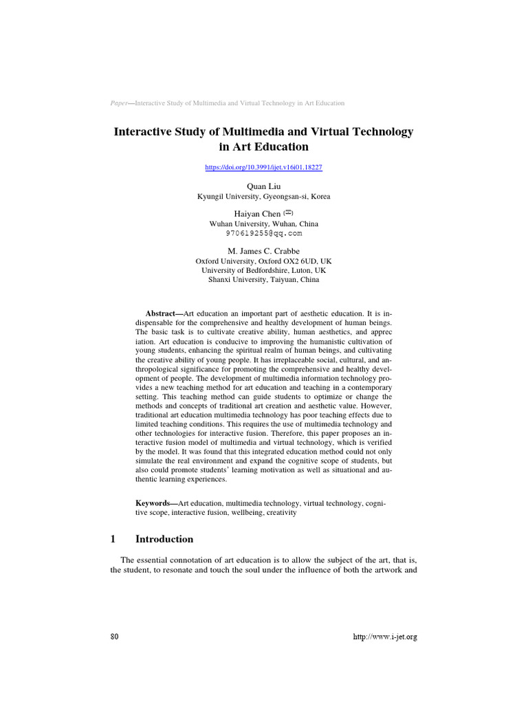 Interactive Multimedia in Art Education | PDF | Multimedia | Virtual ...
