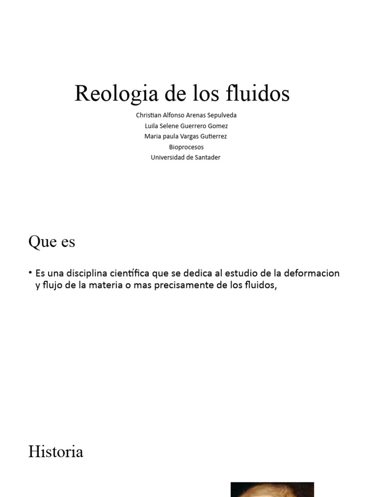 Reologia de Los Fluidos | PDF | Reología | Deformación (ingeniería)