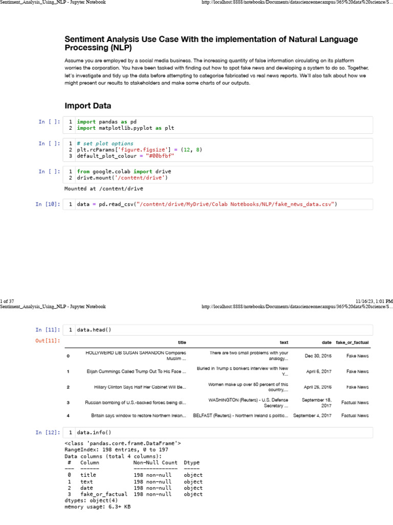 Sentiment Analysis Using NLP | PDF | Cognitive Science | Information Science