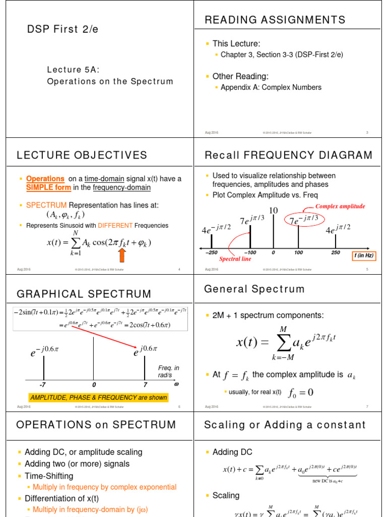 DSPFirst L05A pp4 | PDF | Spectral Density | Mechanics
