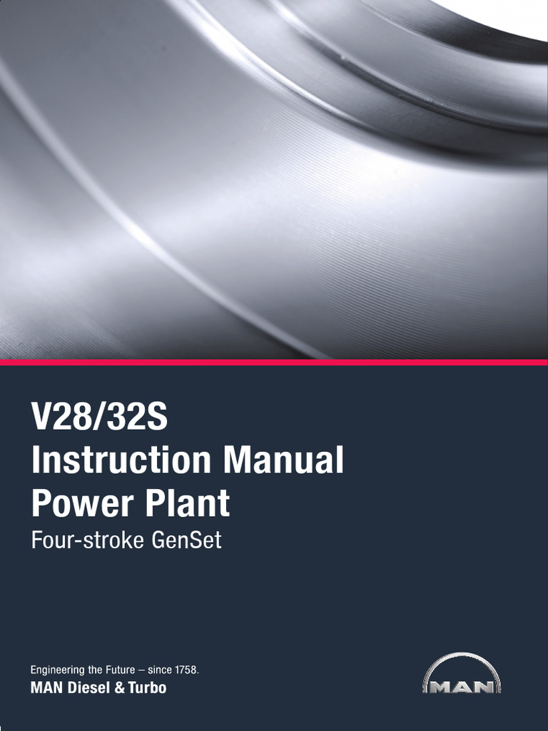 V28/32S GenSet Instruction Manual | PDF | Pump | Diesel Engine