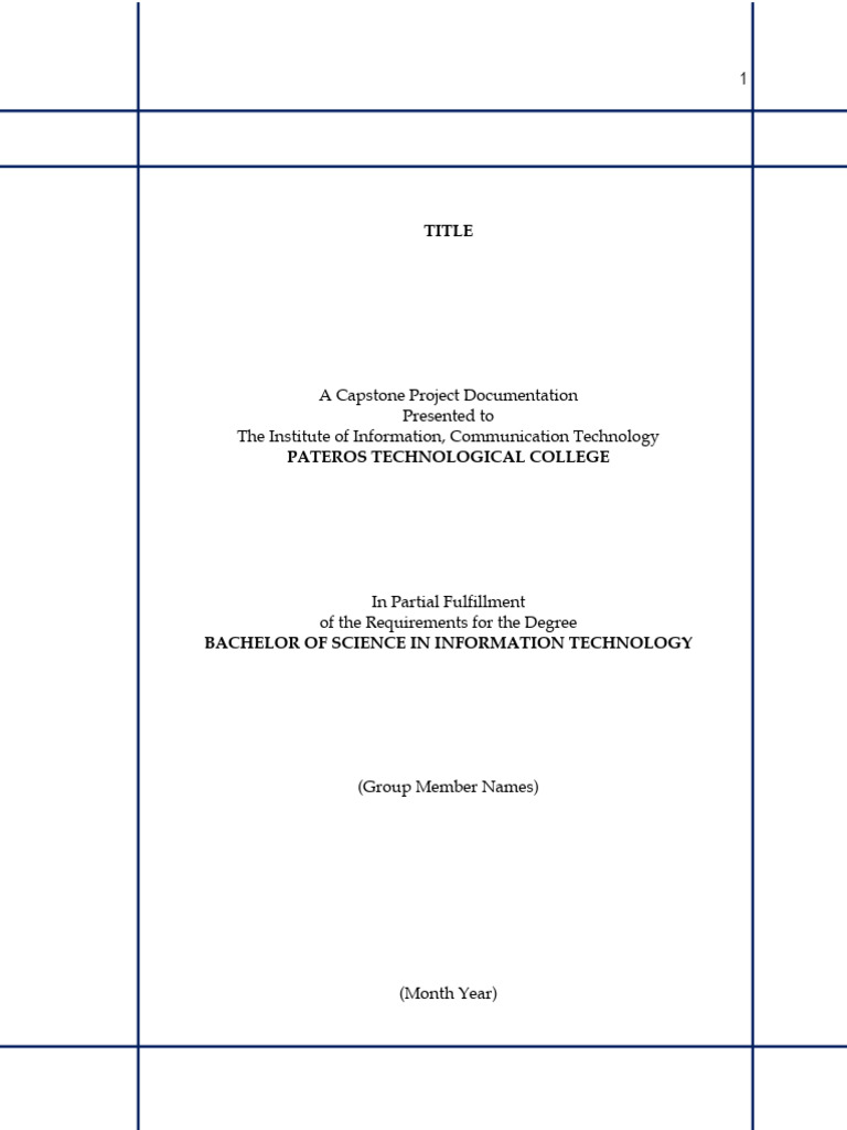 Capstone Document Format | PDF | Methodology | Theory