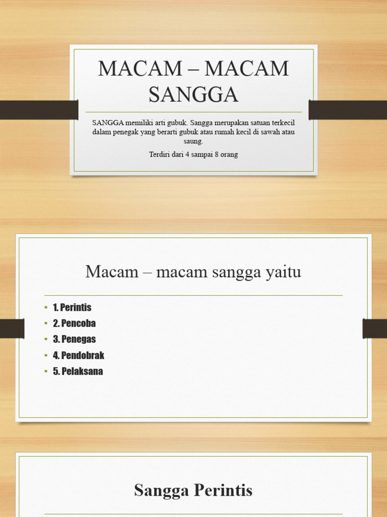 Macam - Macam Sangga | PDF