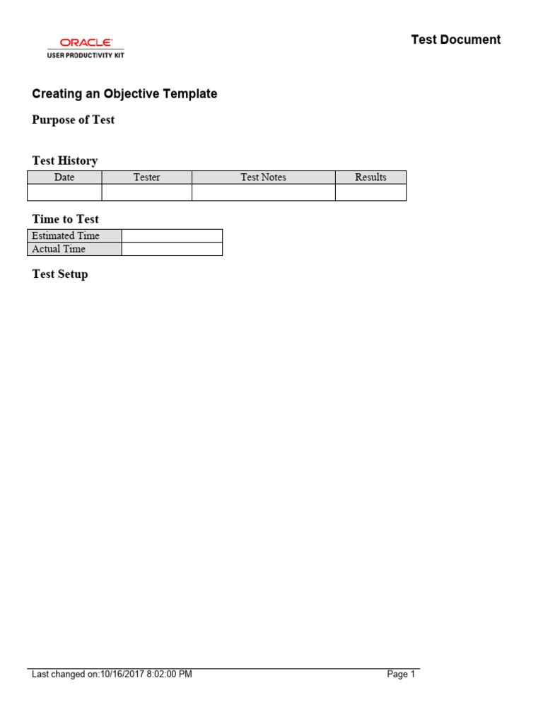 Creating An Objective Template - TEST | PDF | Business