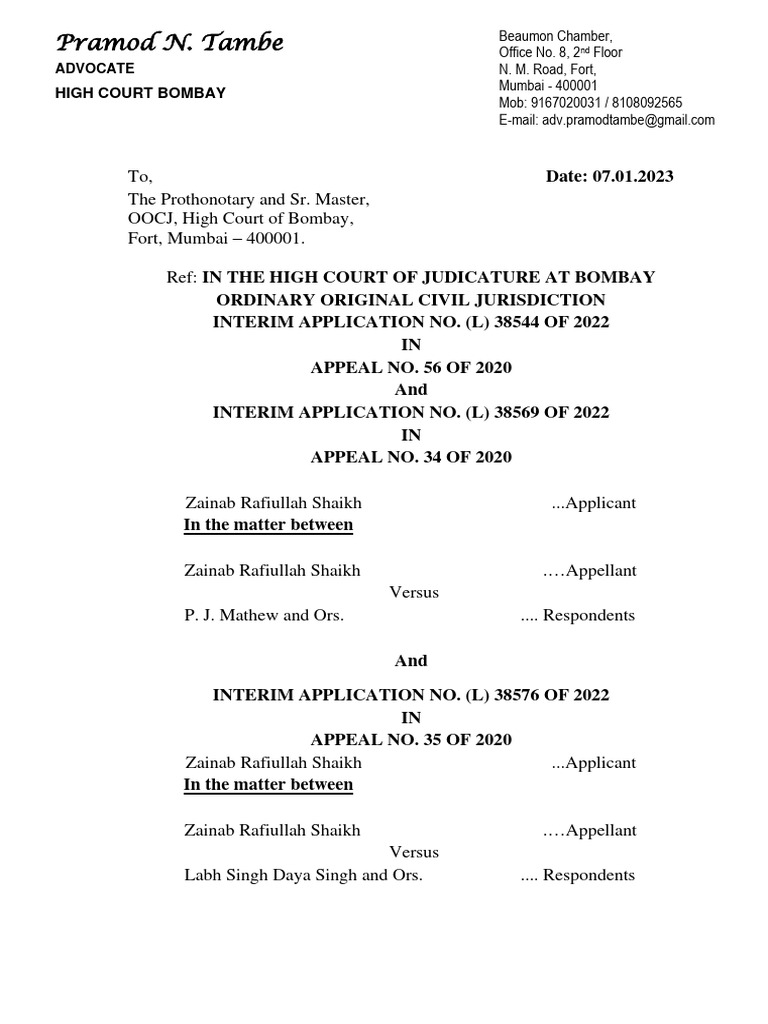 Praecipe For Hearing of Restoration | PDF | Appeal | Lawsuit