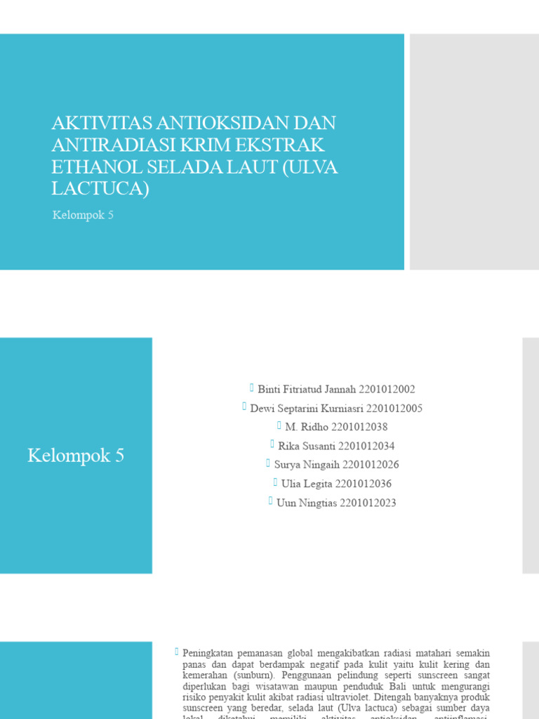 Kel 5 Selada Laut (Ulva Lactuca | PDF