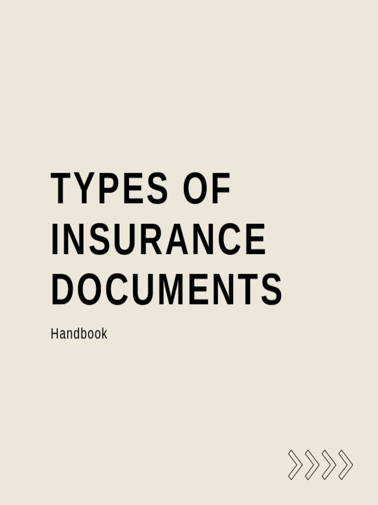 Types of Insurance Documents | PDF | Insurance | Risk