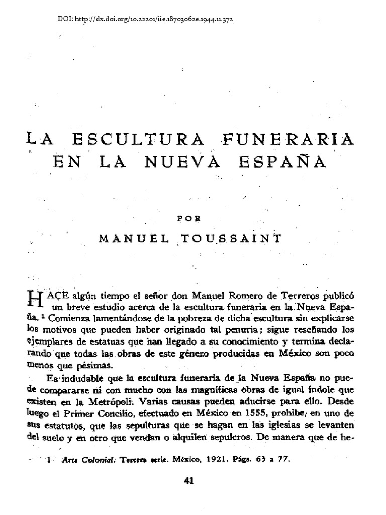 Escultura Manuel Toussaint | PDF | Escultura