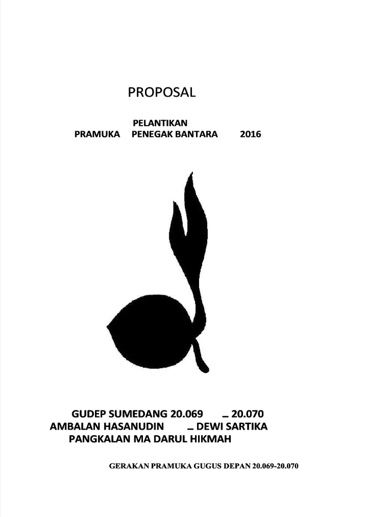 PDF Proposal Kegiatan Pelantikan Pramuka - Compress | PDF