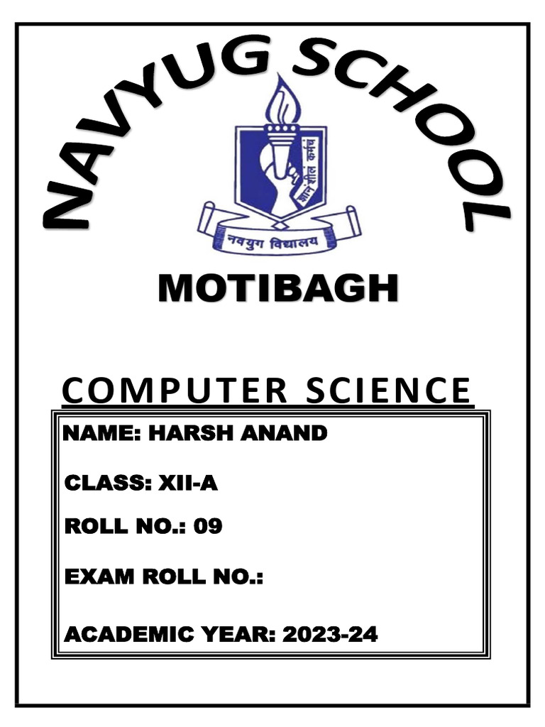 Computer Science Project | PDF | My Sql | Sql