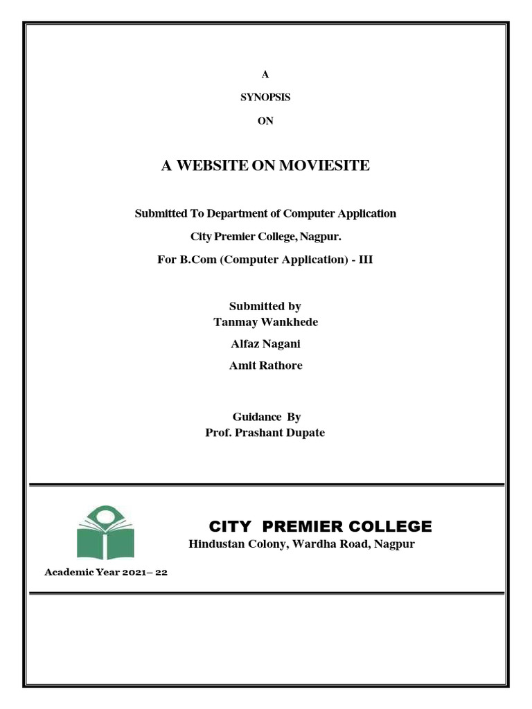 Online Movie Streaming Website | PDF | World Wide Web | Internet & Web