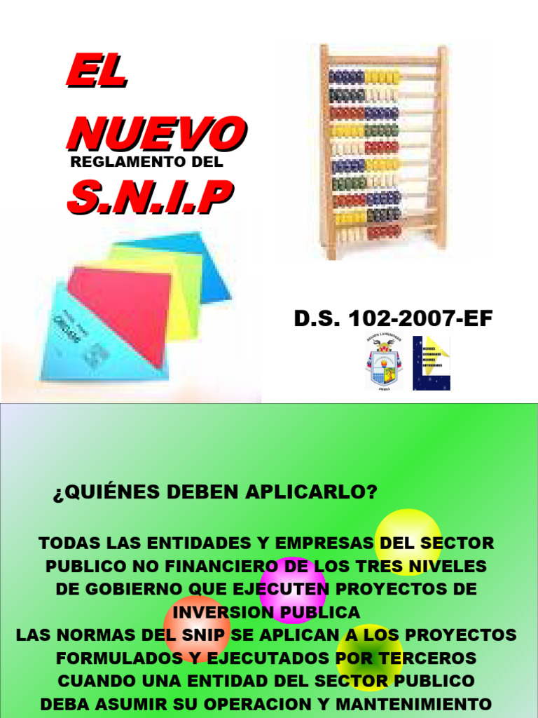 El Nuevo Snip | PDF | Ministerio (Departamento de Gobierno) | Estudio ...