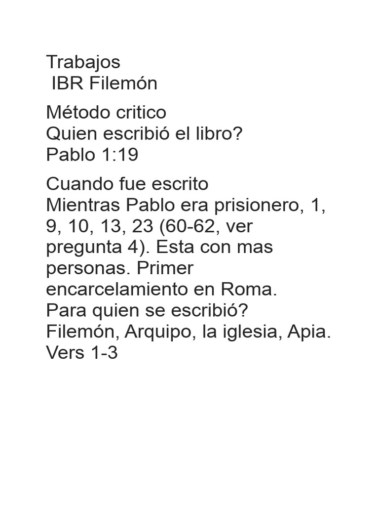 Filemon IBR Carla | PDF | Epístola a Filemón | Pablo el apóstol