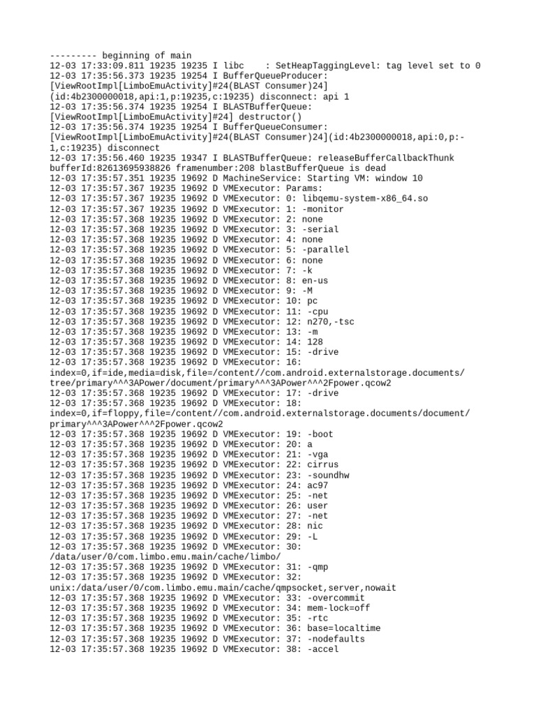 Limbo Log | PDF | Computer Engineering | Operating System Families
