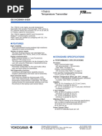 YTA610 Temperature Transmitter Specs | PDF | Thermocouple | Electricity