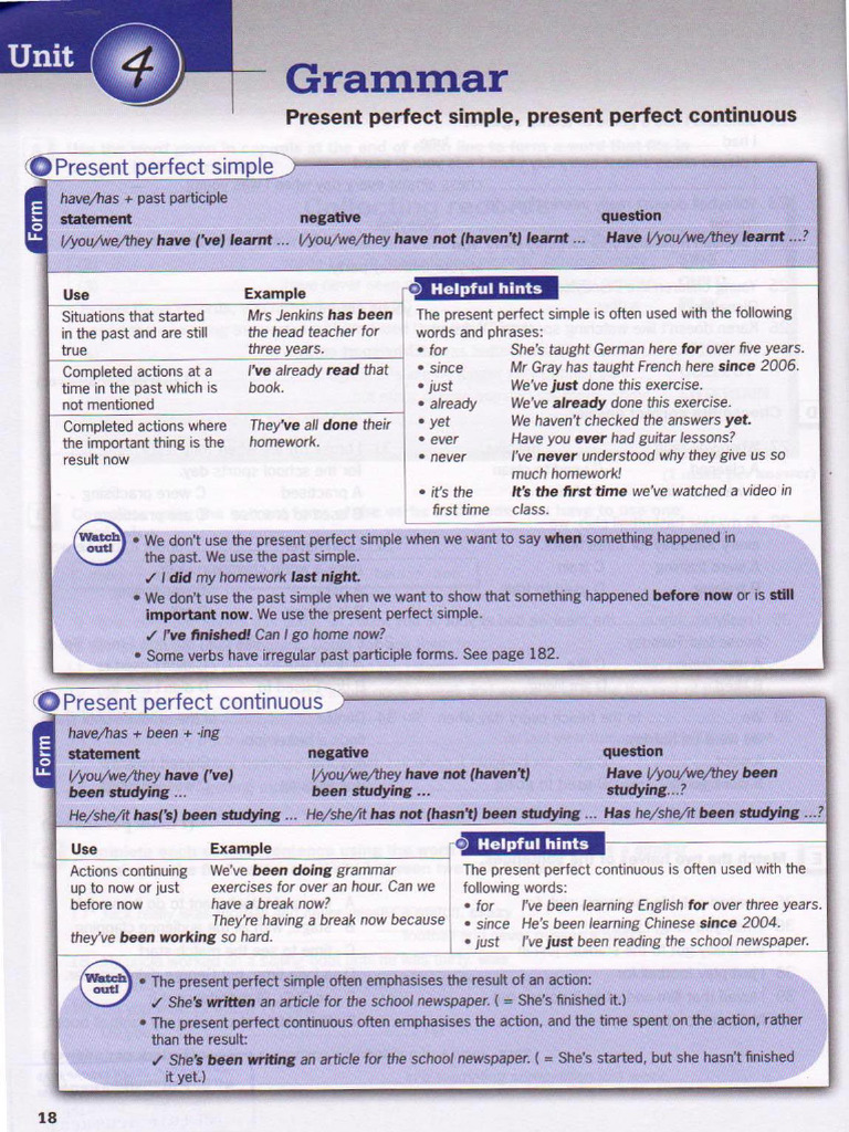 04 - Present Perfect Simple, Present Perfect Continuous | PDF