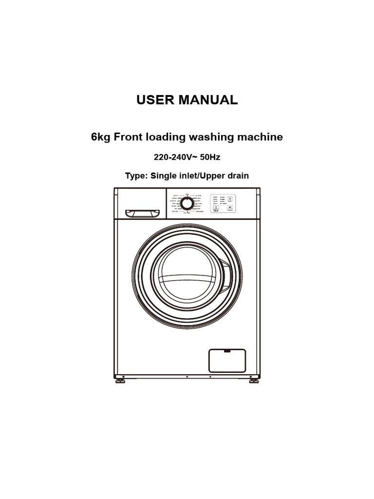 HK06 XQG60-1017P User Manual V22.12.07A | PDF | Washing Machine | Electrical Connector