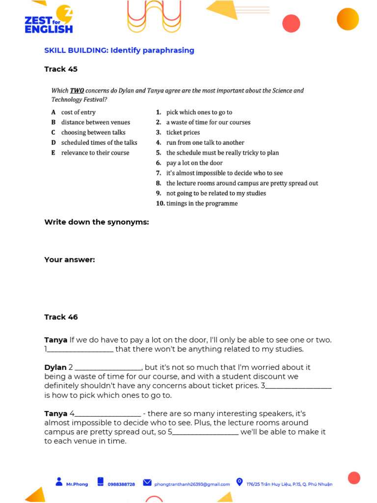 MCQ & Matching - The Language of 'Suprising' and Future Action | PDF
