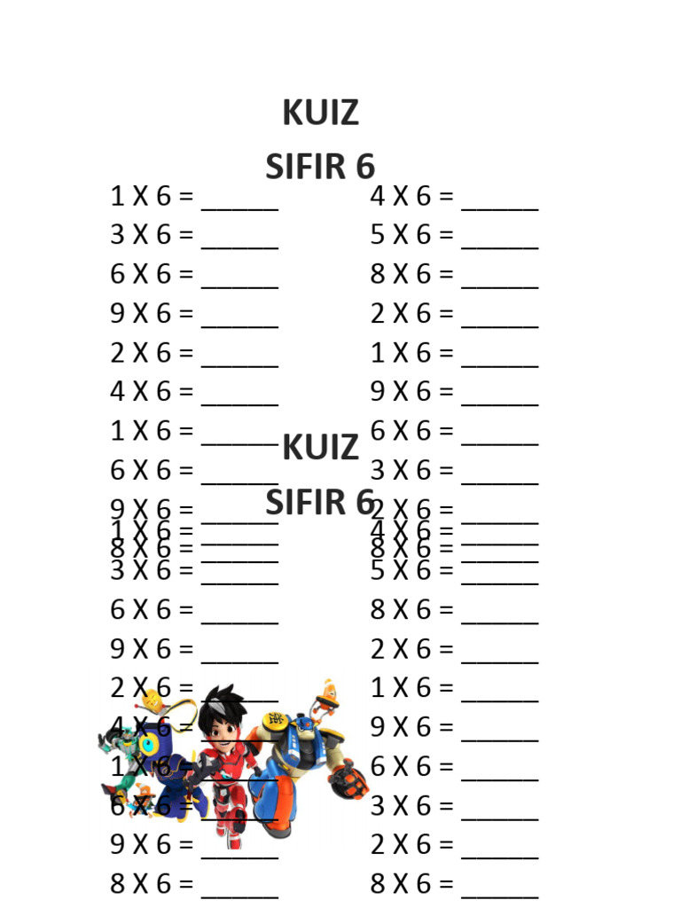 Kuiz Sifir 6 | PDF Kuiz Sifir 6 | PDF