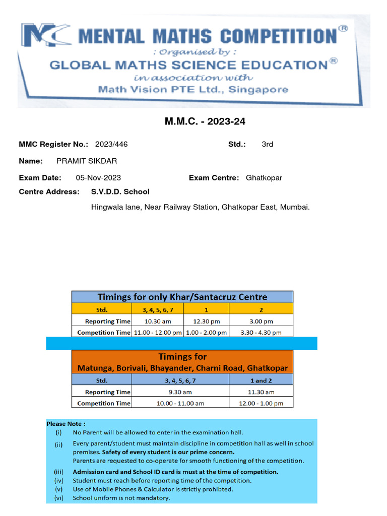 MMC Registration for Pramit Sikdar | PDF