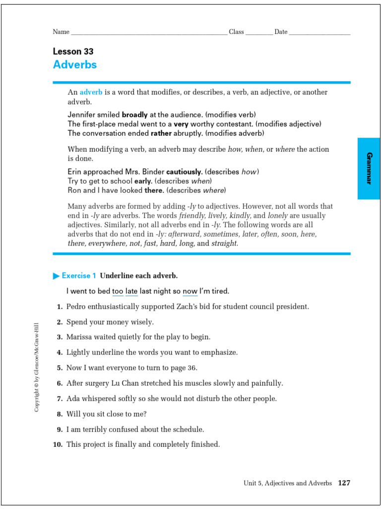 Adverbs Homework Assignment | Download Free PDF | Adverb | Adjective