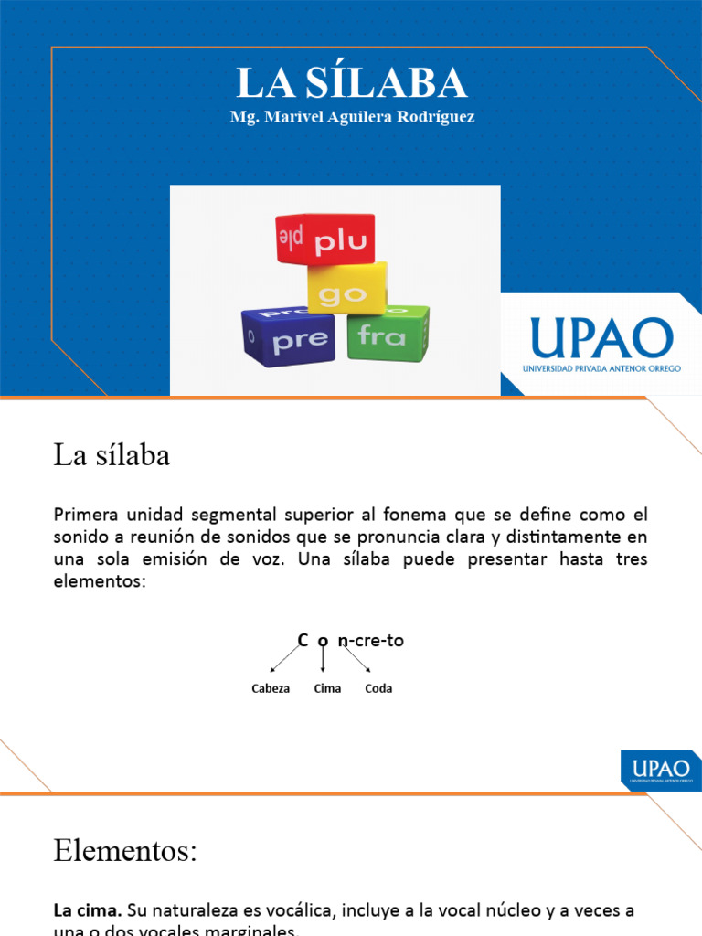 La Sílaba | PDF | Sílaba | Vocal