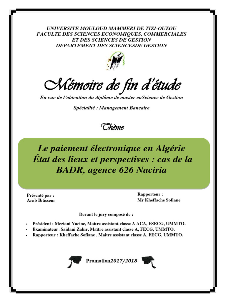 Memoire Paiement | PDF | Monnaie fiduciaire | Effet de commerce