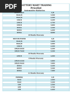 Motolite Battery Specifications | PDF
