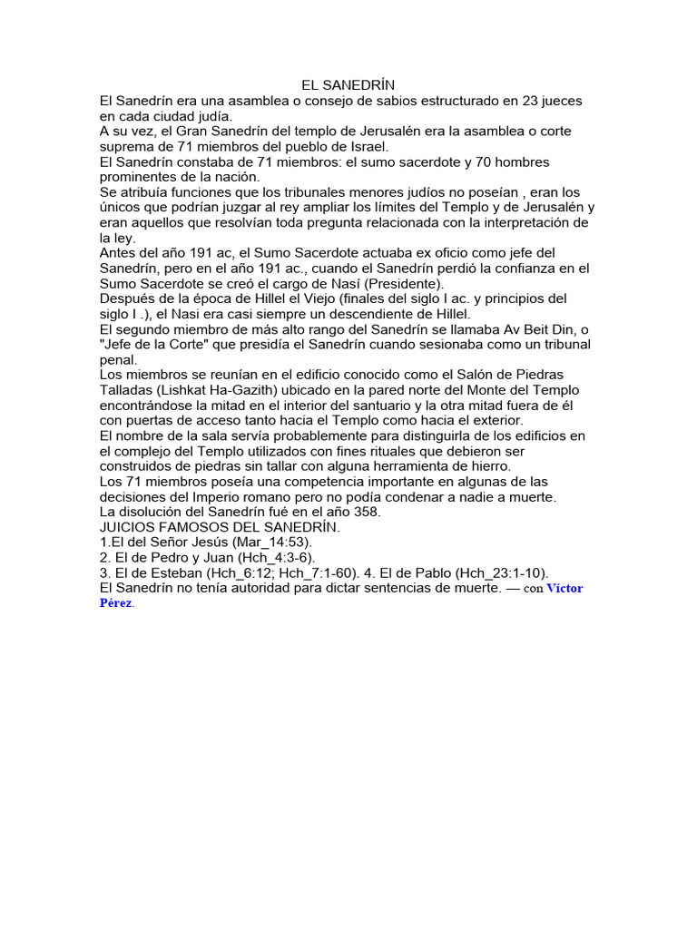 El Sanedrín | PDF