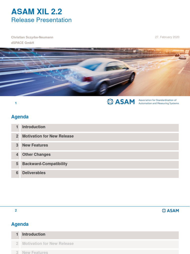 ASAM XIL Release-Presentation V2-2-0 | PDF | Computing | Software ...
