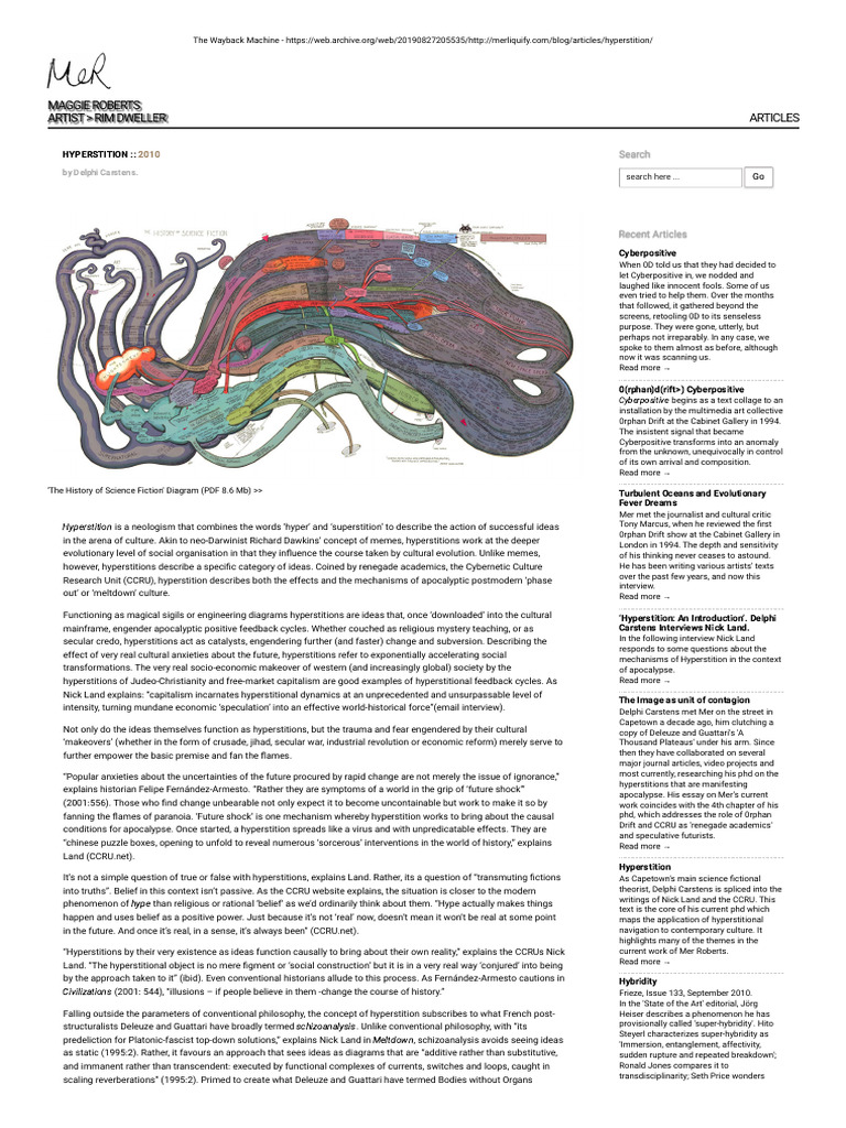 Maggie Roberts Hyperstition | PDF