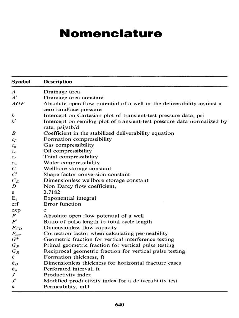 Nomenclature | PDF | Permeability (Earth Sciences) | Viscosity