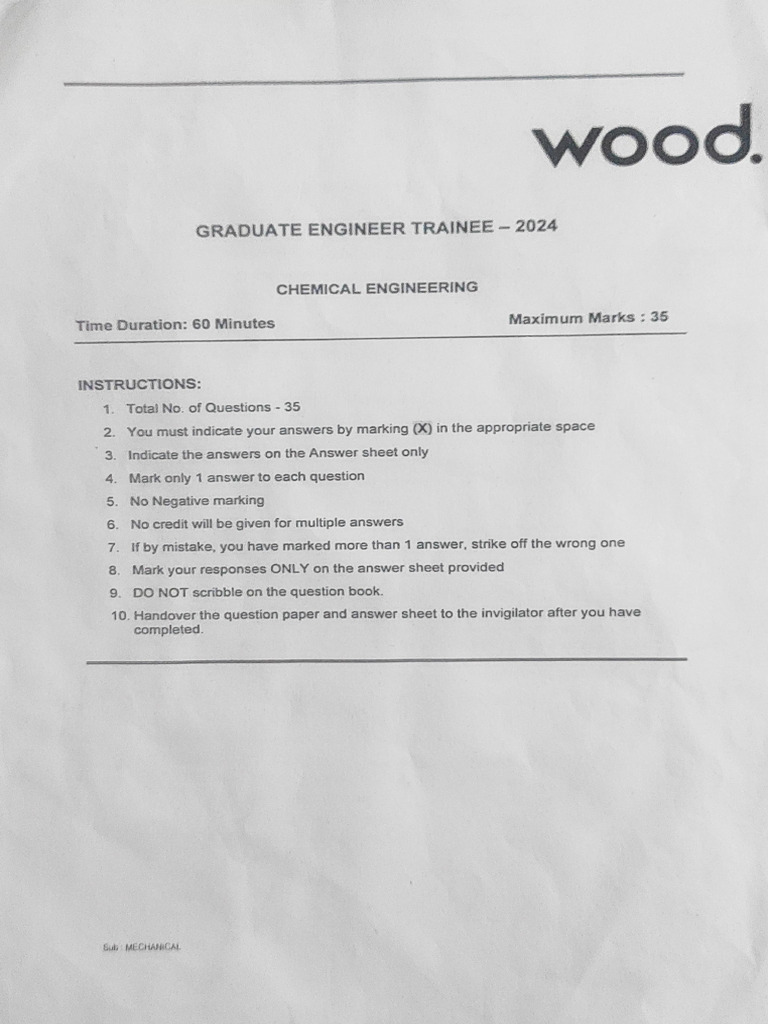 Wood. Plc... Interview QN | PDF