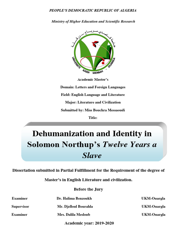 Dehumanization in Twelve Years a Slave | PDF | Slavery In The United ...