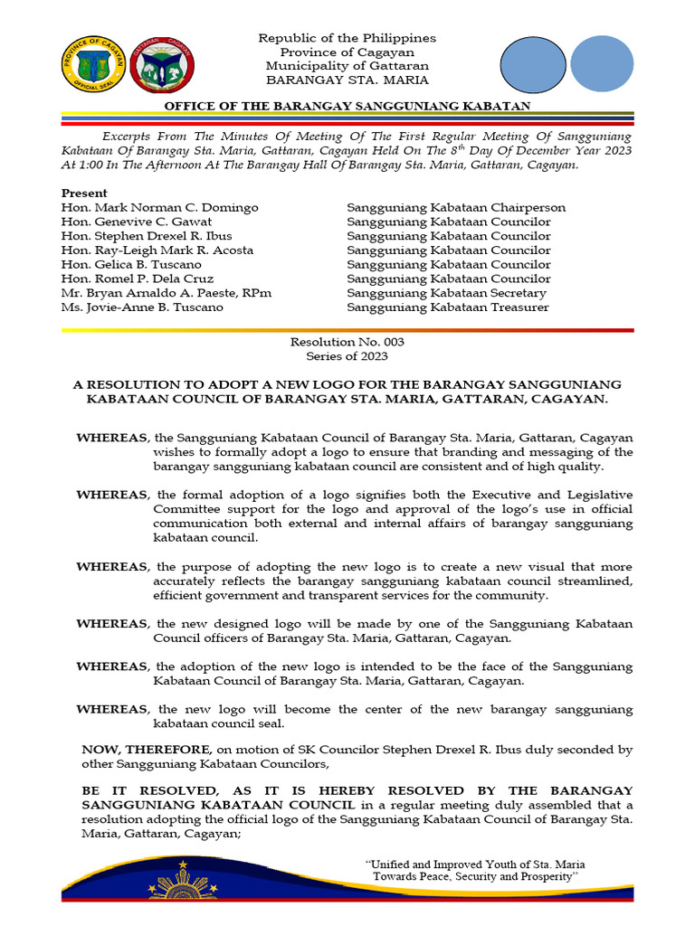 Reso 003 Logo | PDF | Government