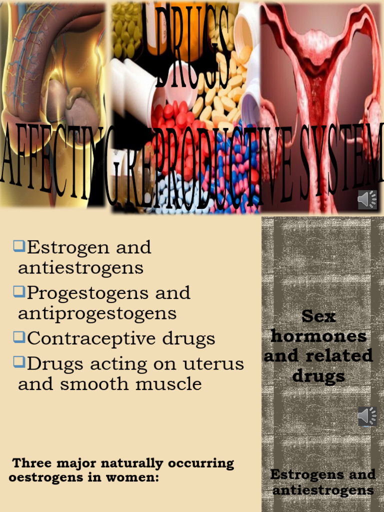 Drugs Affecting Reproductive System | PDF | Estrogen | Menopause