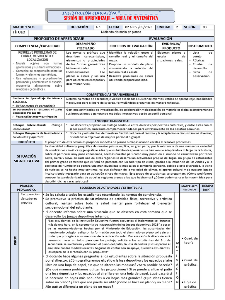 Matematica 1er Grado Pdf Geometría Aprendizaje