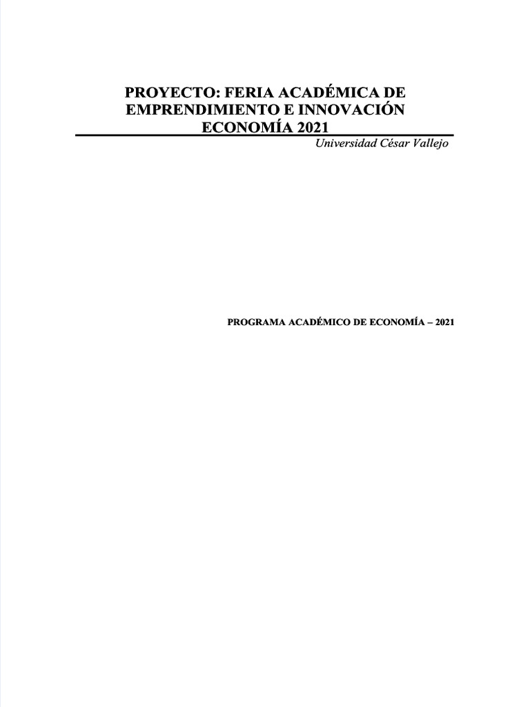 PDF Proyecto Feria de Emprendimiento Compress | PDF | Presupuesto | Vegetales