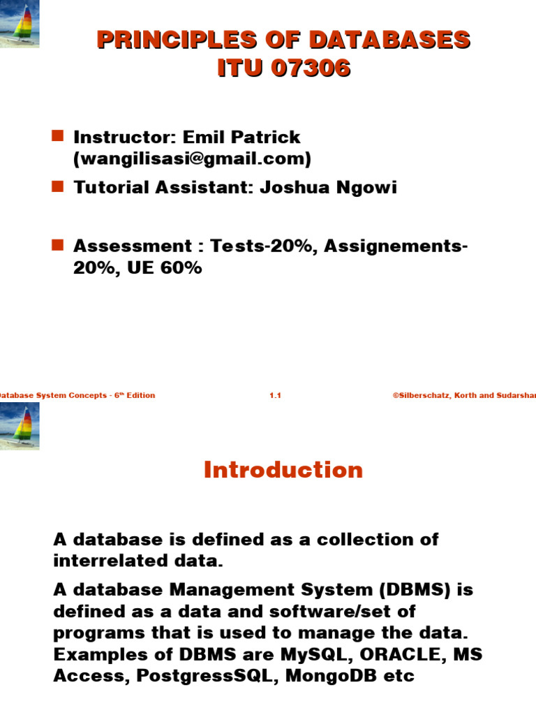 Introduction To Database | Download Free PDF | Databases | Relational Database