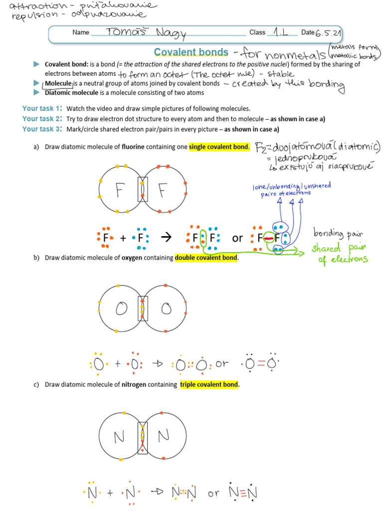 Covalent Bonds, VSEPR | PDF | Chemical Bond | Covalent Bond
