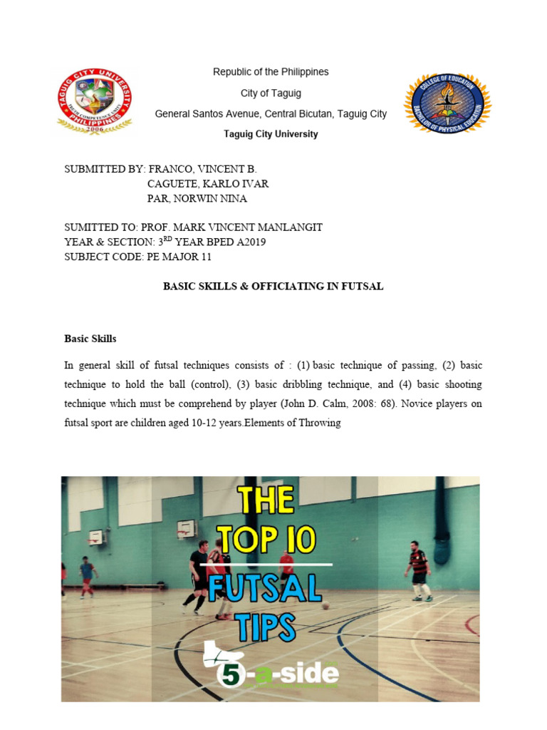 Futsal Skills and Officiating Guide | PDF | Sport Variants | Rules