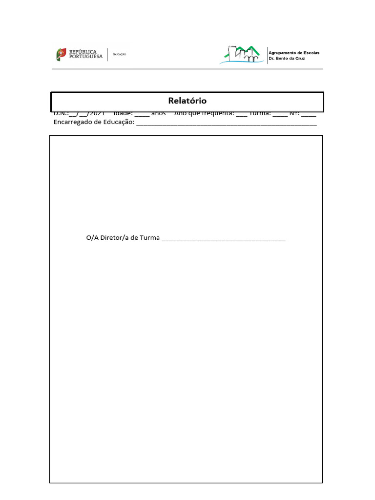 CPCJ - Modelo de Relatório | PDF