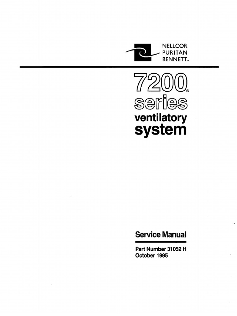 Puritan Bennett 7200 Bennet Service Manual October 1995 | PDF