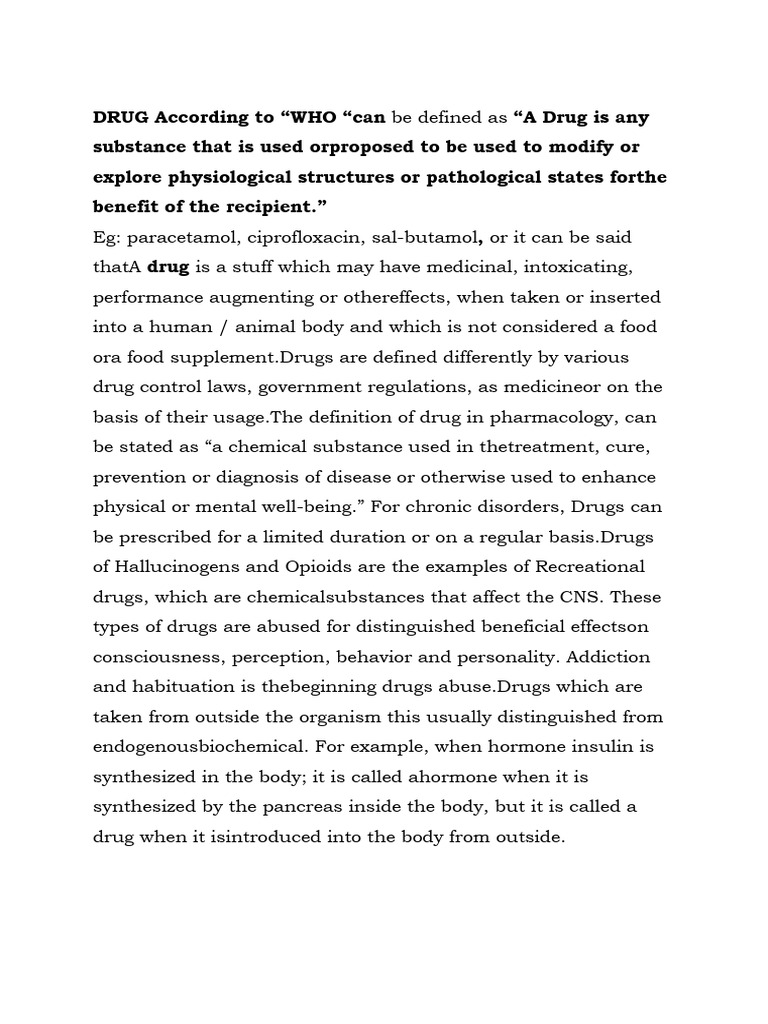 Types of Psychoactive Drugs Explained | PDF | Psychoactive Drugs | Drugs
