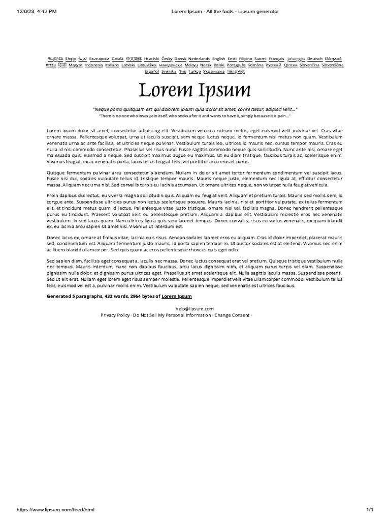 03 Lorem Ipsum - All The Facts - Lipsum Generator | PDF