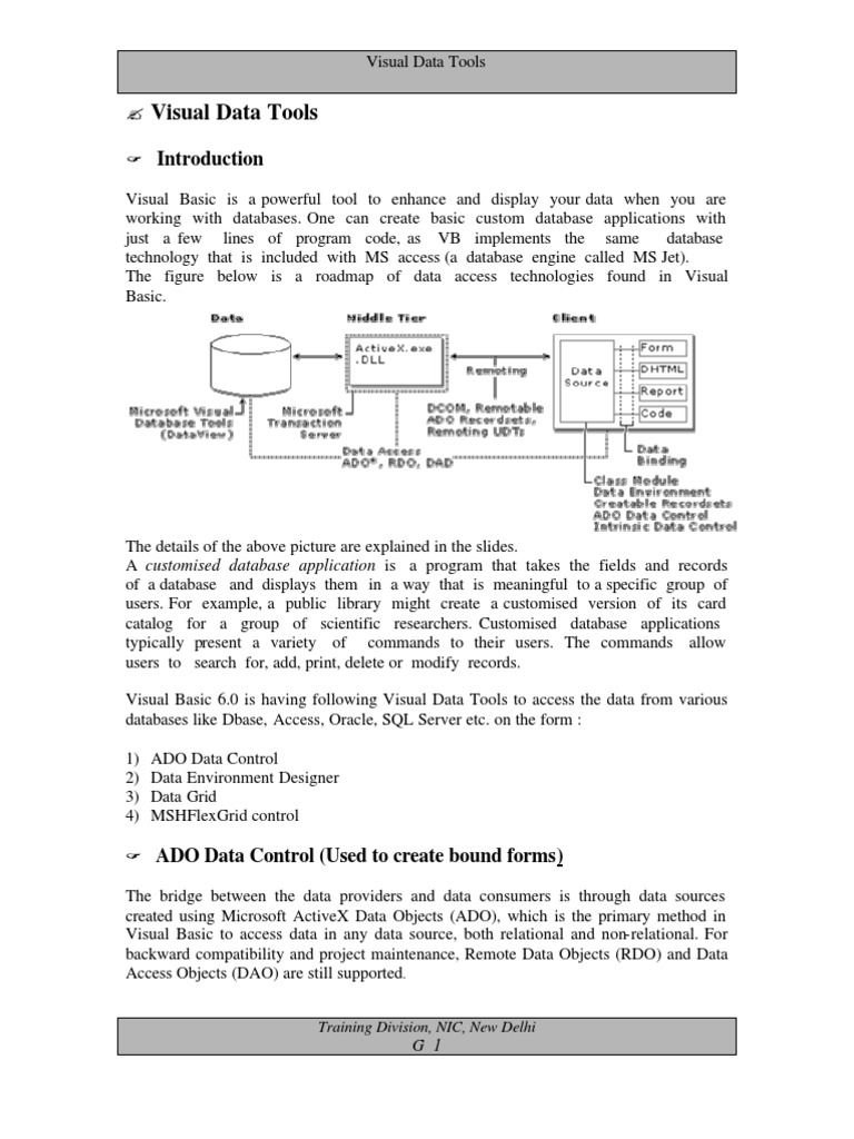 Visual Data Tools | PDF | Microsoft Access | Databases